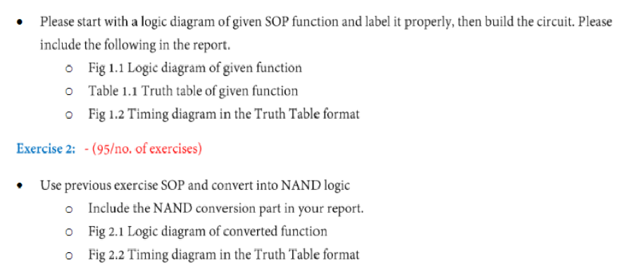 Solved For each task, include in your report the logic | Chegg.com