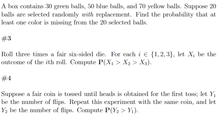 Solved A box contains 30 green balls, 50 blue balls, and 70 | Chegg.com