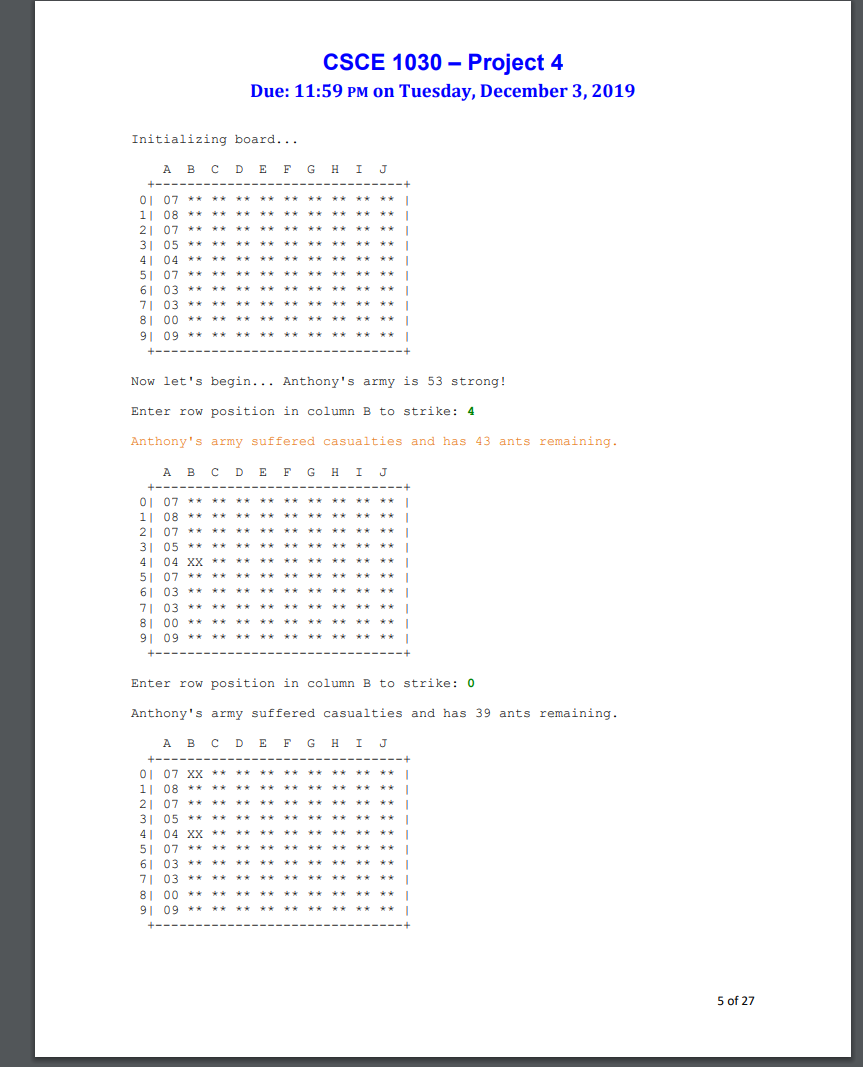 CSCE 1030: Homework 4 Due: 11:59 PM on Tuesday, | Chegg.com