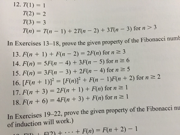 Solved prove the property of the Fibonacci number for | Chegg.com