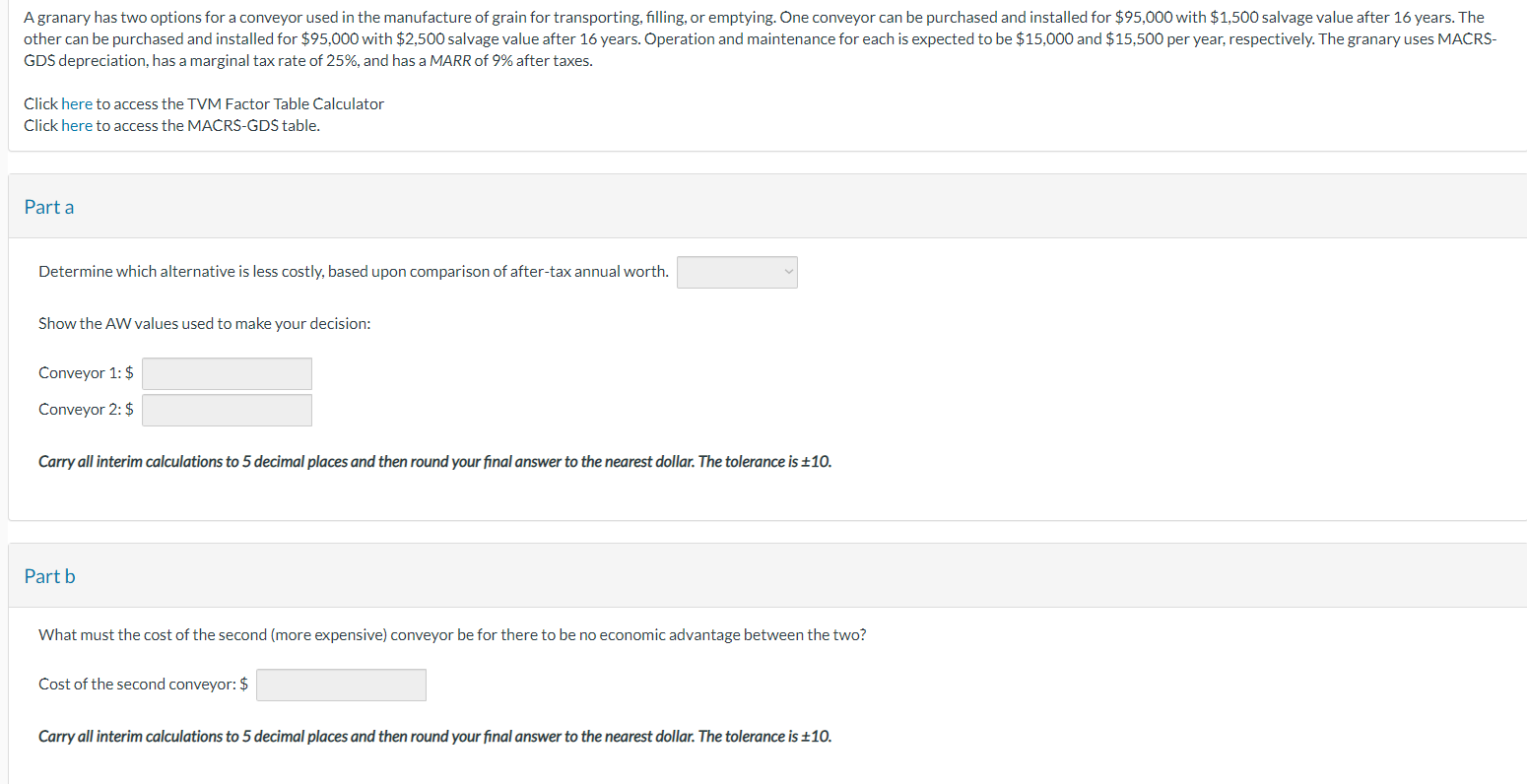 GDS depreciation, has a marginal tax rate of 25%, and | Chegg.com