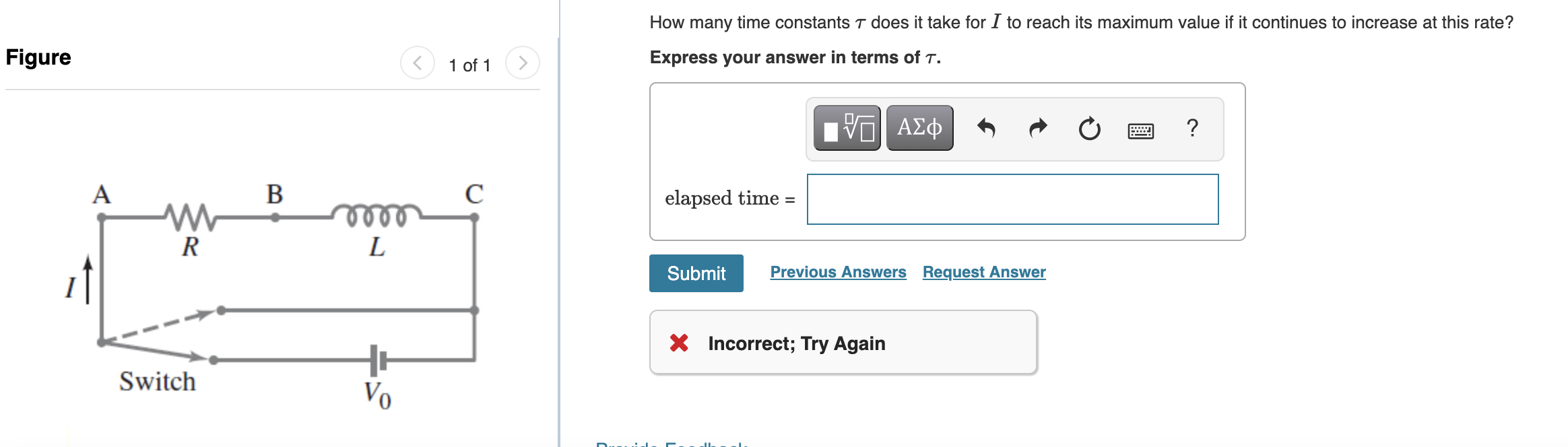 Solved How many time constants T does it take for I to reach | Chegg.com