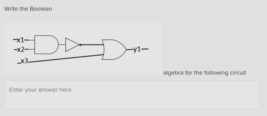 Solved Write the Boolean -X14 -X2- DDA -y1- _x3. algebra for | Chegg.com