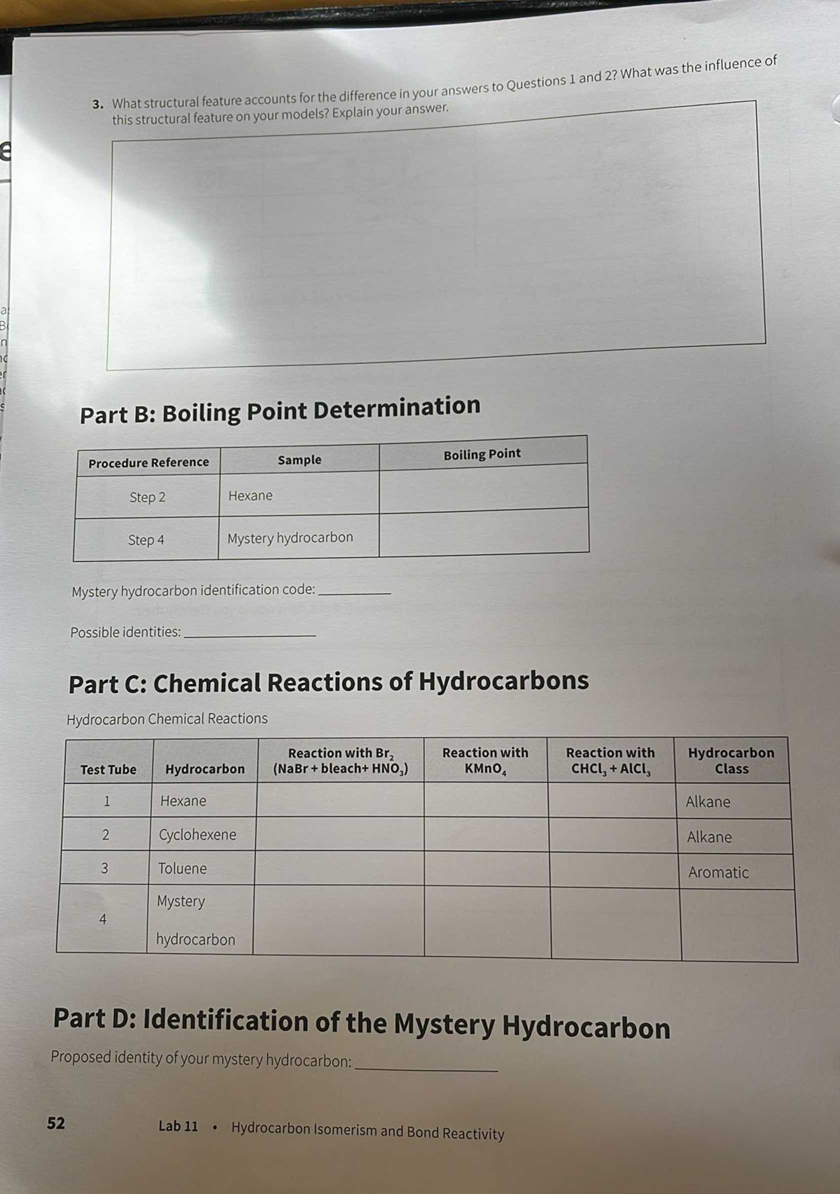 Solved What structural feature accounts for the difference | Chegg.com