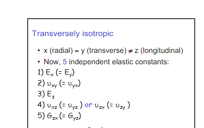 Solved 1) To fully define the Hooke's law matrix constants | Chegg.com