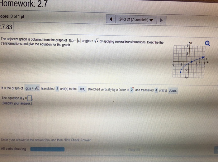 Solved The adjacent graph 6 obtained from the graph of f(x) | Chegg.com