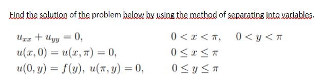 Solved Find the solution of the problem below by using the | Chegg.com