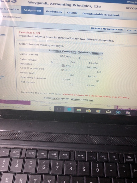 Solved Weygandt, Accounting Principles, 12e ACCOU y & | Chegg.com