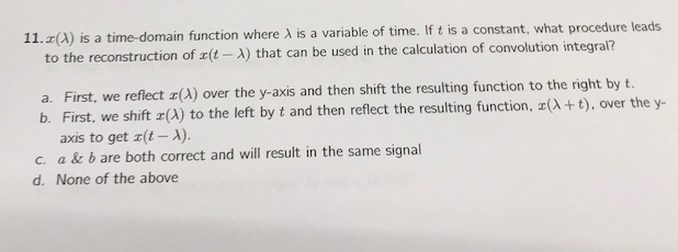 Solved 11.2 (A ) is a time-domain function where λ is a | Chegg.com