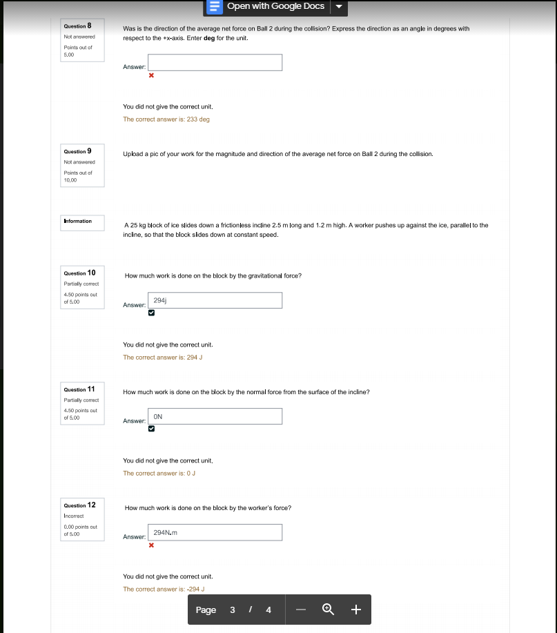 Solved hformation A block collides with another block in two | Chegg.com