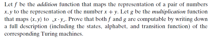 Solved Let f be the addition function that maps the | Chegg.com