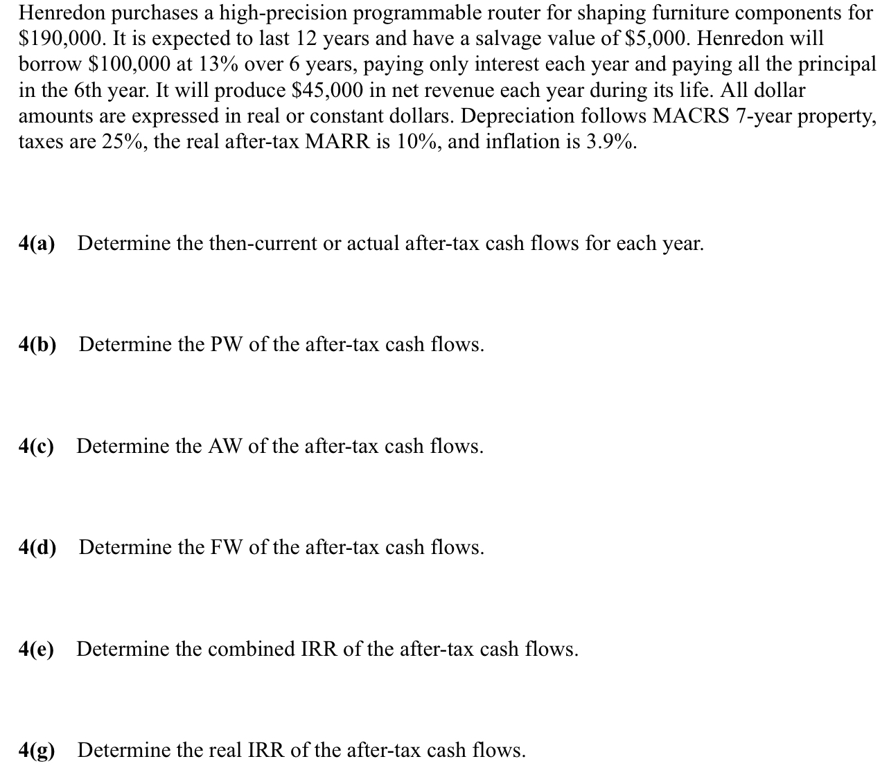 Solved Henredon purchases a high-precision programmable | Chegg.com
