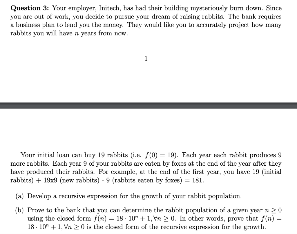 Solved Question 3: Your employer, Initech, has had | Chegg.com