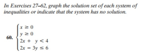 Solved In Exercises 27-62, graph the solution set of each | Chegg.com