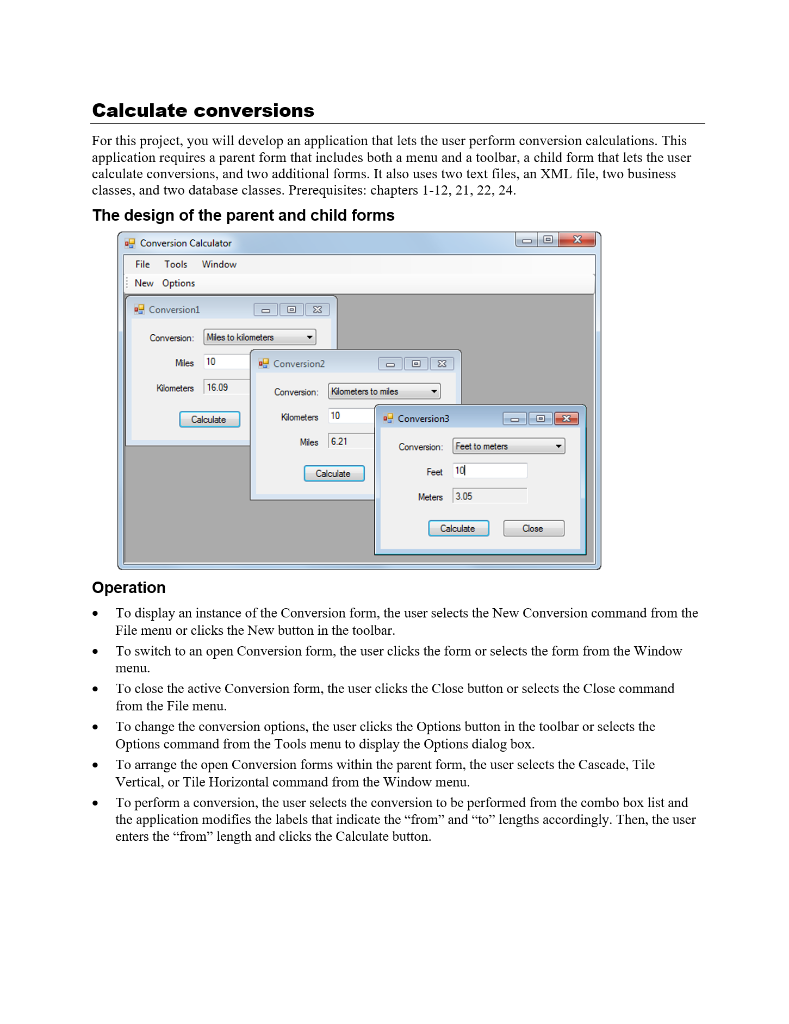 Calculate conversions For this project, you will | Chegg.com