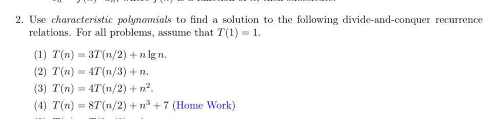 Solved Use Characteristic Polynomials To Find A Solution To