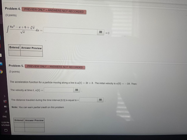 Solved Problem 4. PREVIEW ONLY - ANSWERS NOT RECORDED (3 | Chegg.com