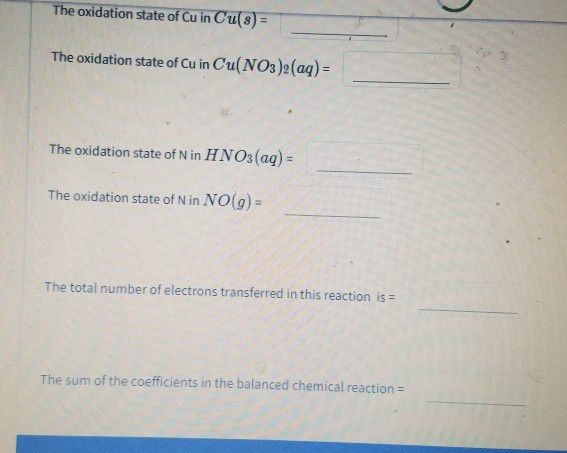 Solved Find the oxidation state for each of the elements | Chegg.com