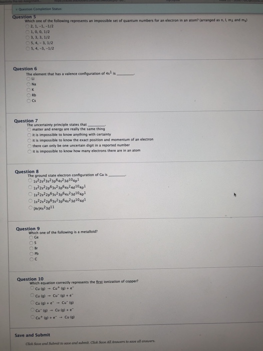 Solved Question 1 Which one of the following configurations | Chegg.com
