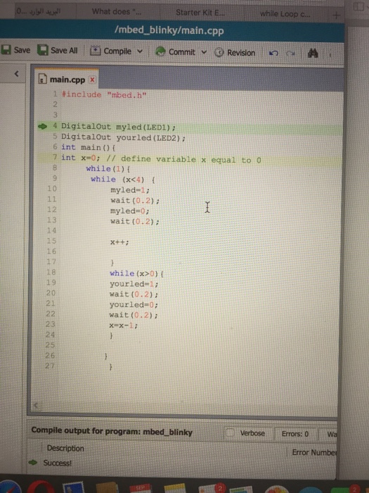 Solved How to change the frequency of the blinking to 10 Hz | Chegg.com