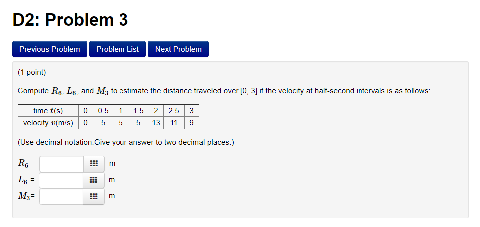 Solved D2: Problem 3 Previous Problem Problem List Next | Chegg.com