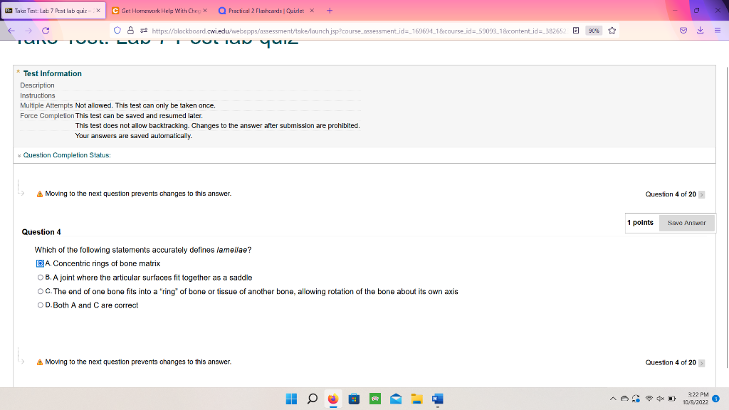 Solved Test Information Description Instructions Multiple | Chegg.com