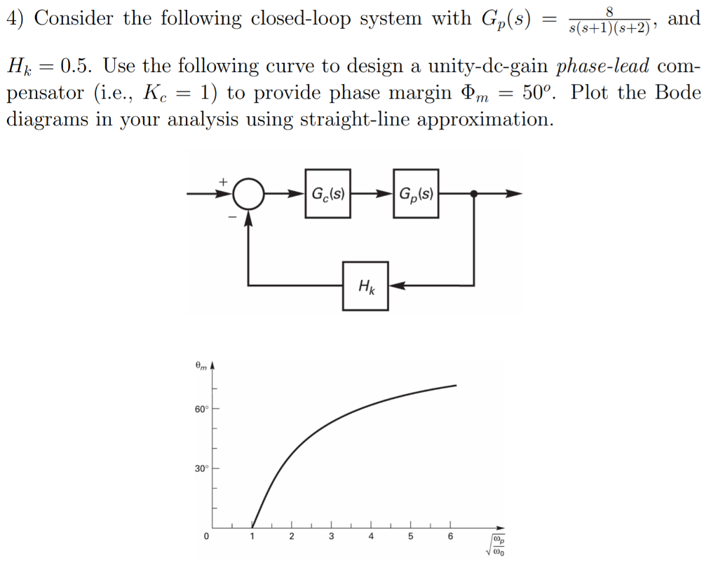Solved 4) Consider the following closed-loop system with | Chegg.com