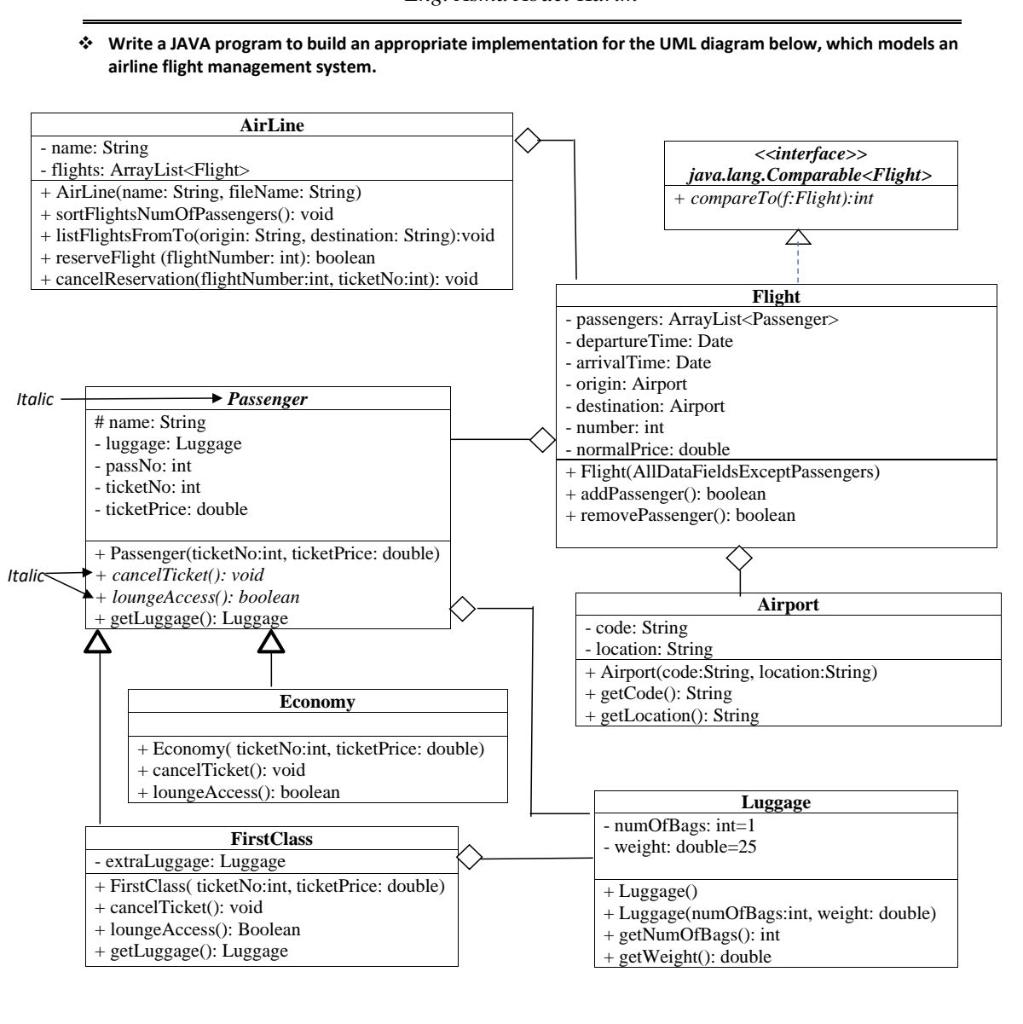 Solved * Write a JAVA program to build an appropriate | Chegg.com