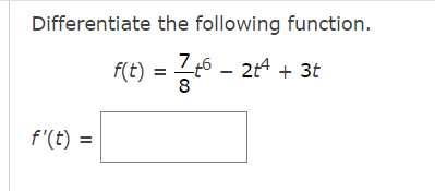 Solved Differentiate the following | Chegg.com