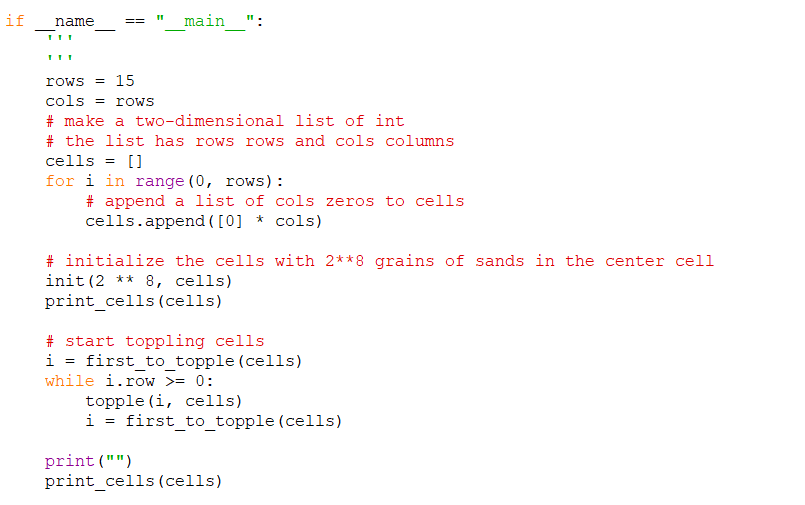 Solved def init(grains, cells): Initializes a 2-dimensional | Chegg.com