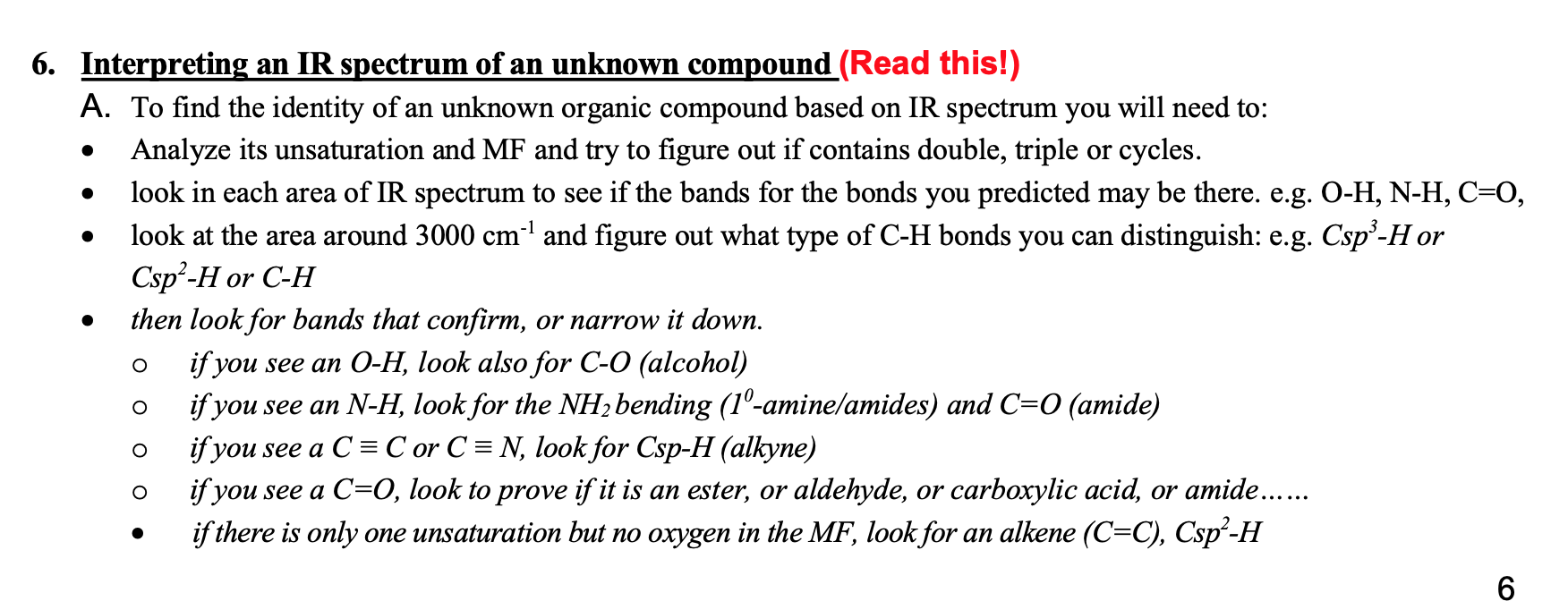 Solved 6. Interpreting an IR spectrum of an unknown compound | Chegg.com