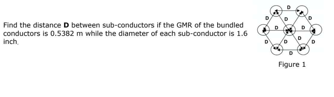 Solved Find the distance D between sub-conductors if the GMR | Chegg.com