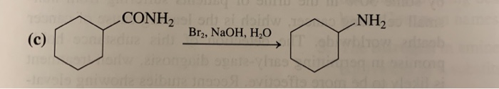 Solved CONH2 NH2 Br2, NaOH, H2O | Chegg.com