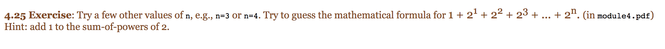Solved Next, let's look at pseudocode for the sum of powers | Chegg.com
