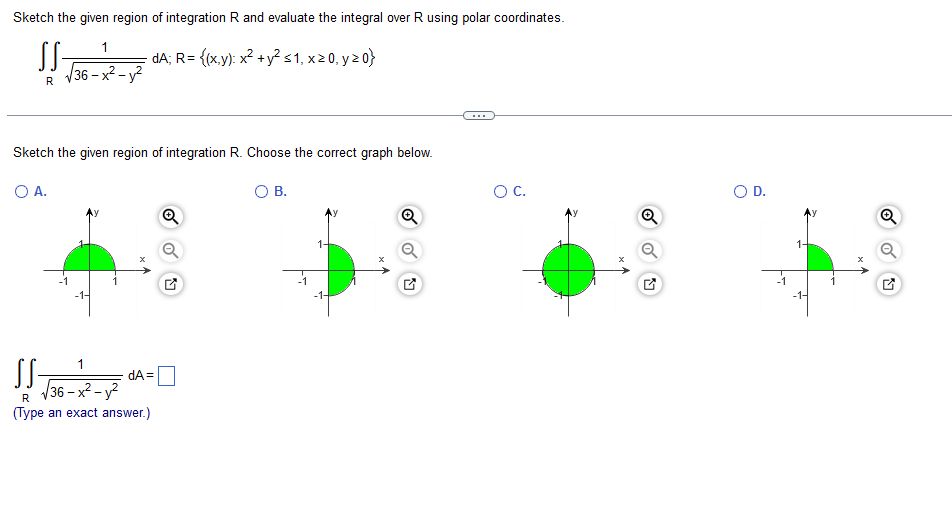 Solved Sketch the given region of integration R and evaluate | Chegg.com