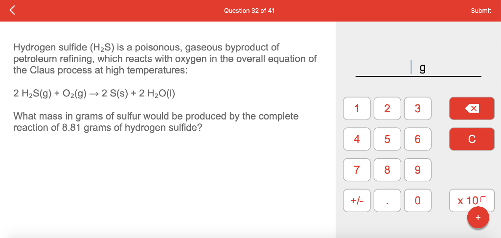 Solved Hydrogen sulfide (H2 S) is a poisonous, gaseous | Chegg.com