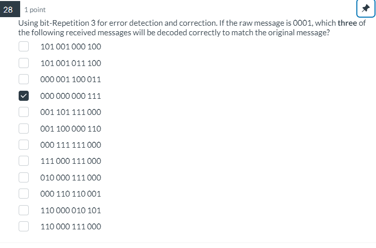 Solved Using bit-Repetition 3 for error detection and | Chegg.com Solved Using bit-Repetition 3 for error detection and | Chegg.com