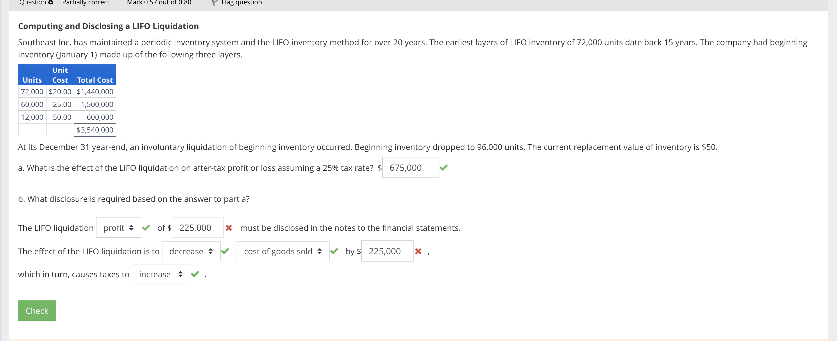Solved Computing and Disclosing a LIFO Liquidation inventory | Chegg.com