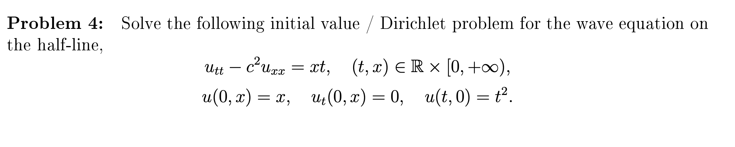 Solved Problem 4: Solve the following initial value / | Chegg.com