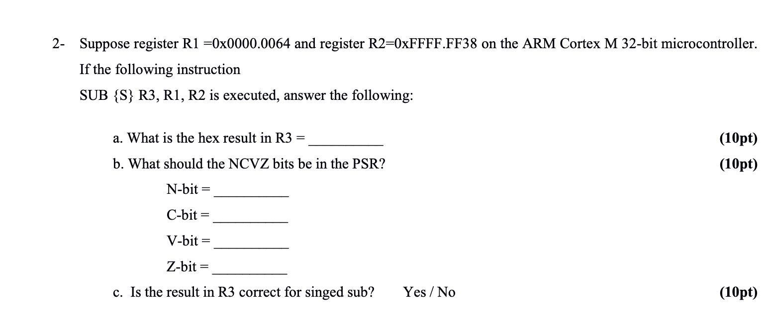 Solved - Suppose register R1 =0x0000.0064 and register | Chegg.com