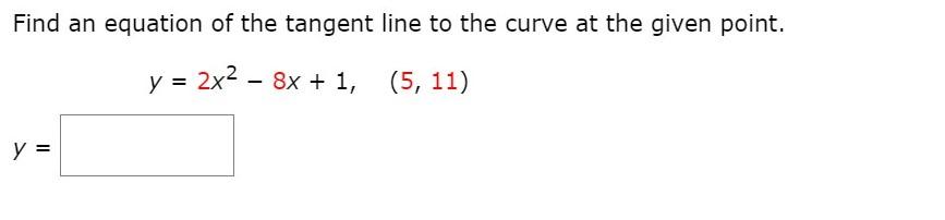 Solved Find an equation of the tangent line to the curve at | Chegg.com