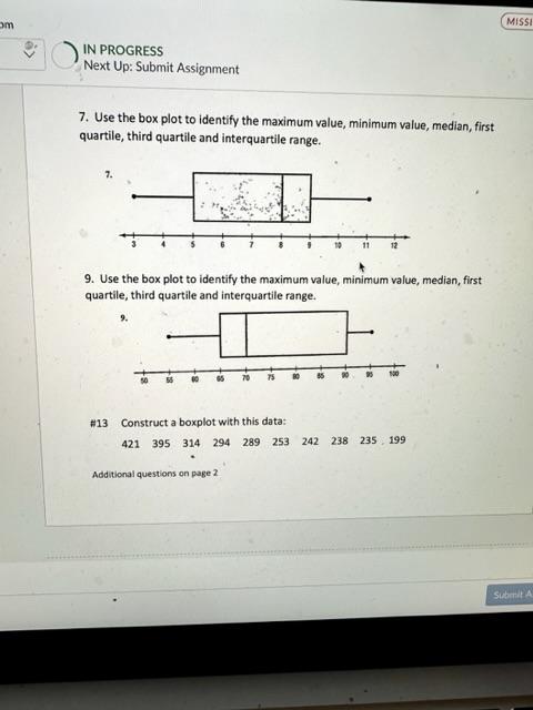 IN PROGRESS Next Up: Submit Assignment 7. Use the box | Chegg.com