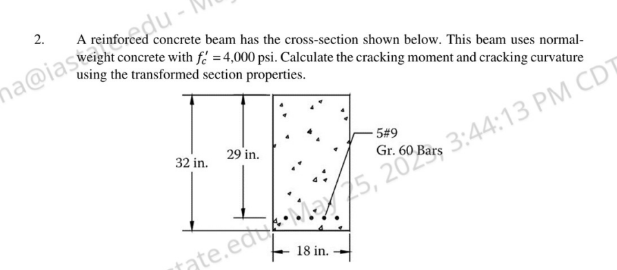 Solved A reinforced concrete beam has the cross-section | Chegg.com