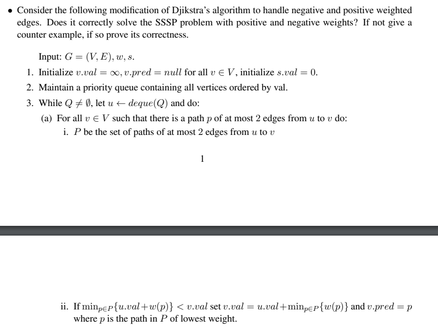 Solved Consider the following modification of Djikstra’s | Chegg.com