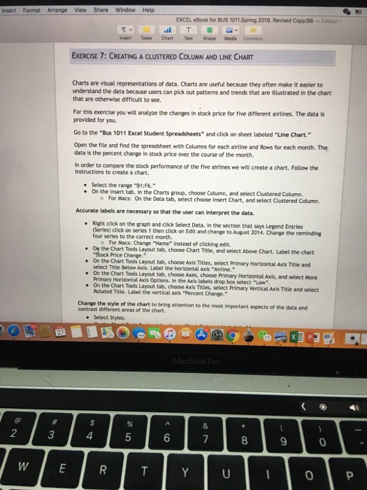 Insert Format Arrange View Share Window Help EXCEL | Chegg.com