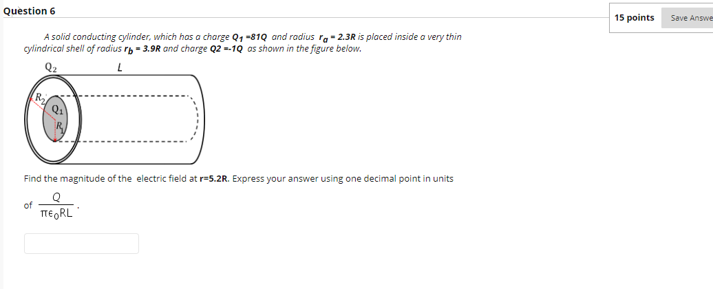 Solved Question 6 15 points Save Answe A solid conducting | Chegg.com