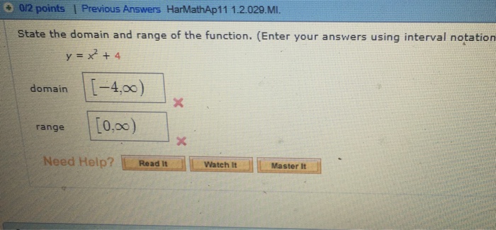 Solved State the domain and range of the function. (Enter | Chegg.com Solved State the domain and range of the function. (Enter | Chegg.com