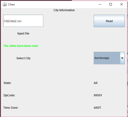Solved City GUI Write a Java GUI program which reads data | Chegg.com Solved City GUI Write a Java GUI program which reads data | Chegg.com