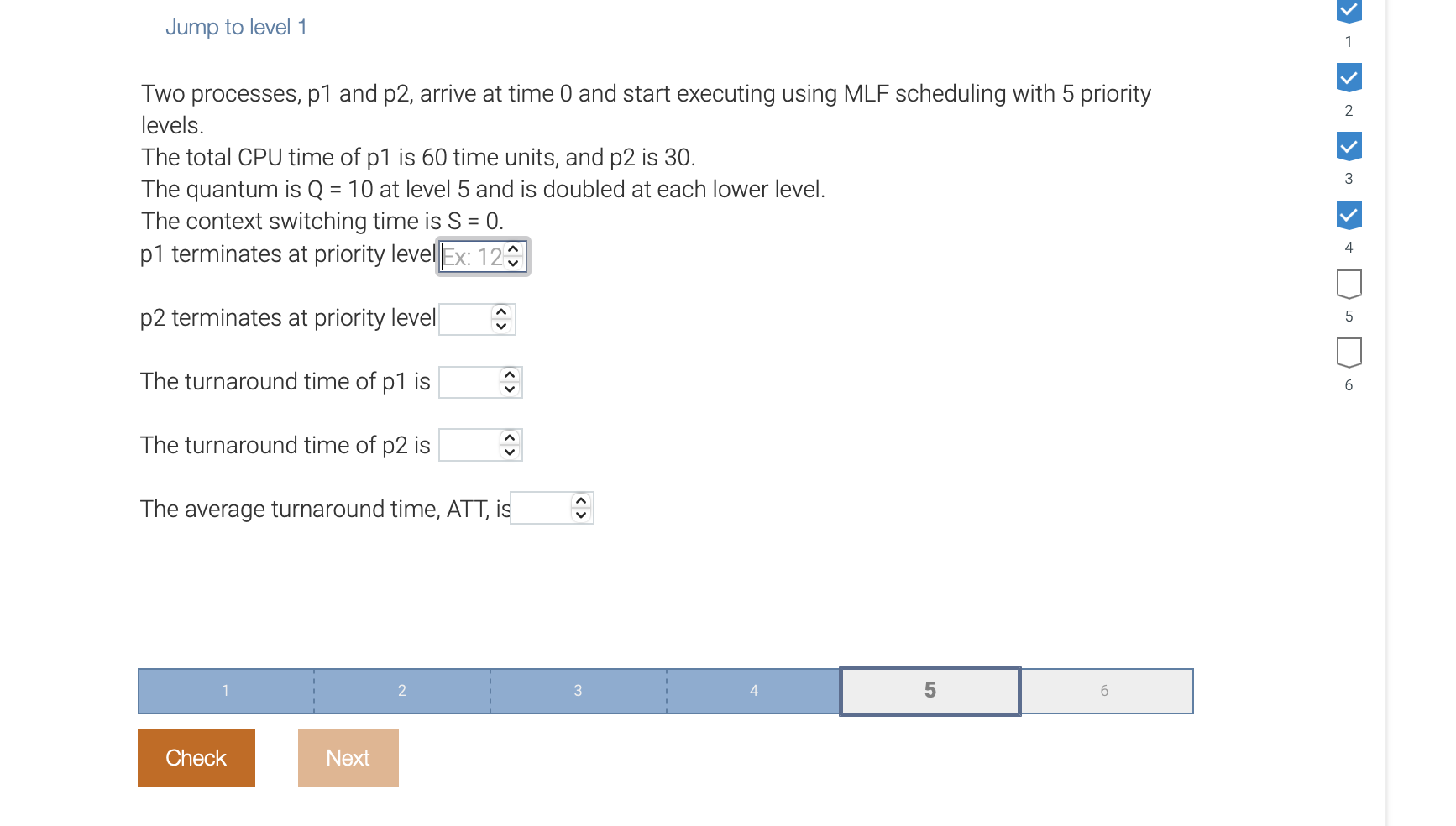 Solved Two processes, p1 and p2, arrive at time 0 and start | Chegg.com