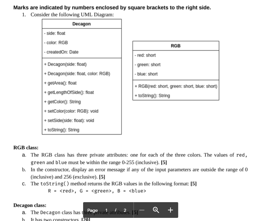 Solved Marks are indicated by numbers enclosed by square | Chegg.com